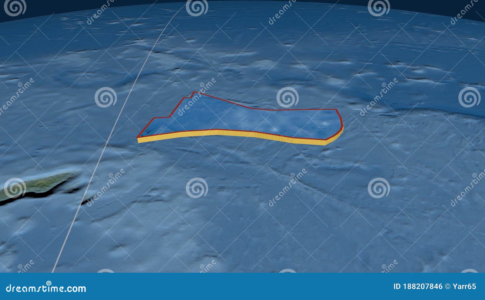 Futuna Plate Extruded - Satellite Stock Illustration - Illustration of ...