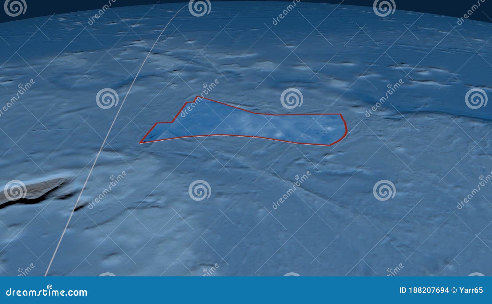 Futuna Plate Outlined - Topo and Bathy Stock Illustration ...