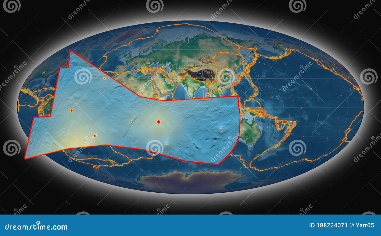 Futuna Plate Presented, Mollweide Projection - Physical Stock ...