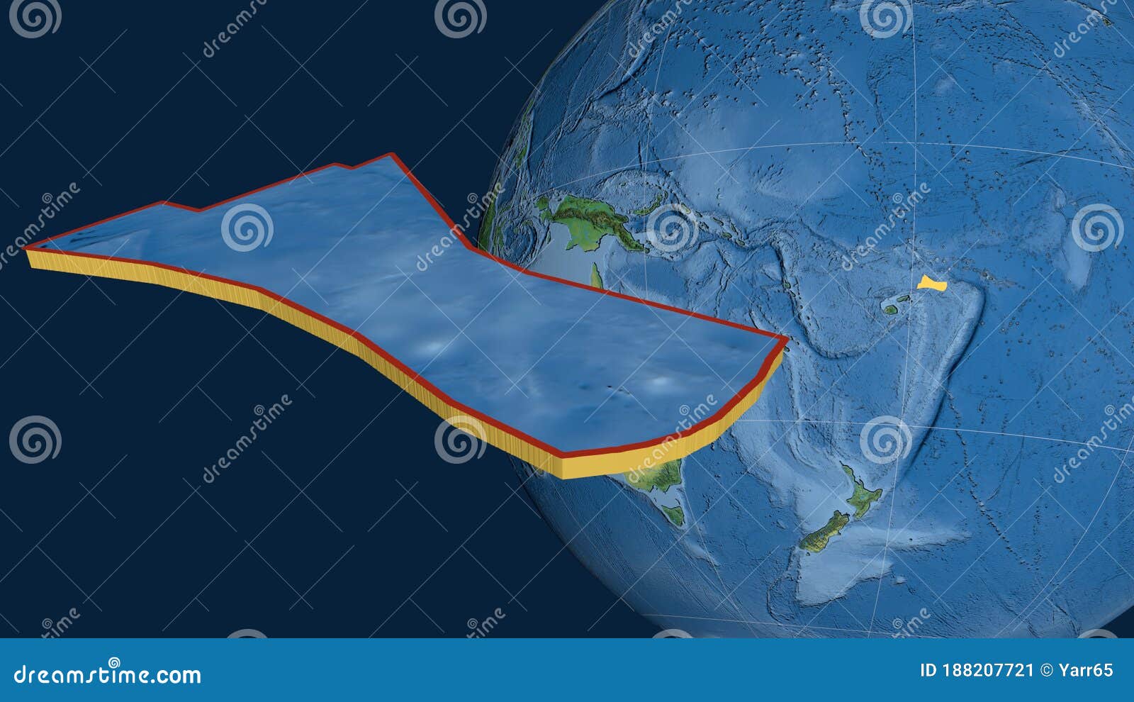 Futuna Plate Presented - Natural Earth Stock Illustration ...