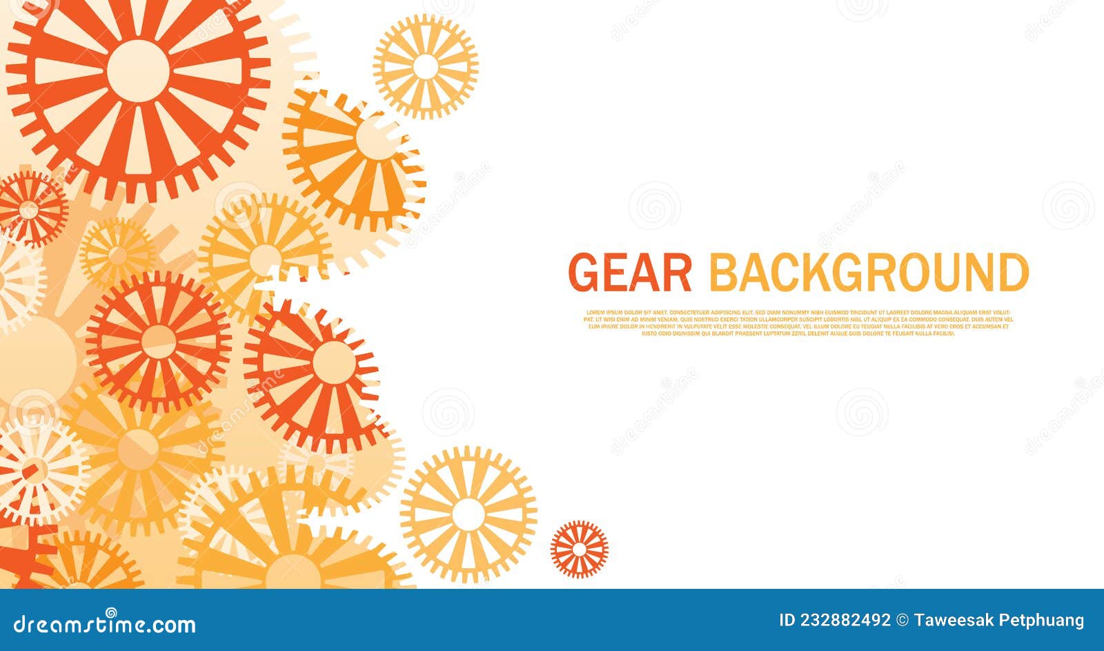 Future Abstract Technology Gear Background with Geometric Colorful Gear ...