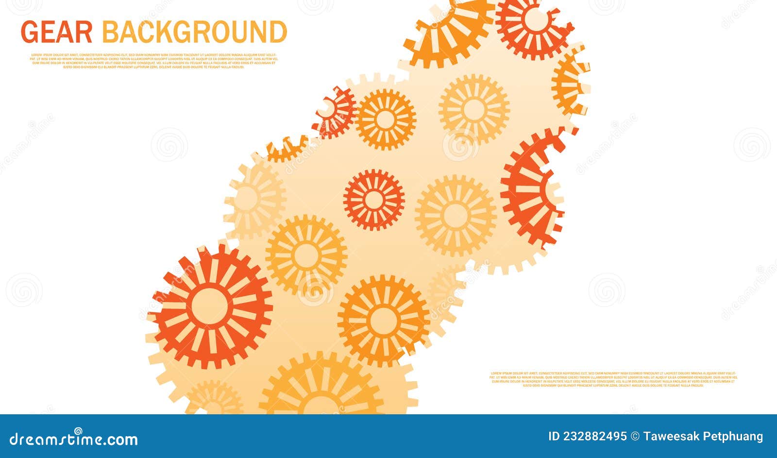 Future Abstract Technology Gear Background with Geometric Colorful Gear ...