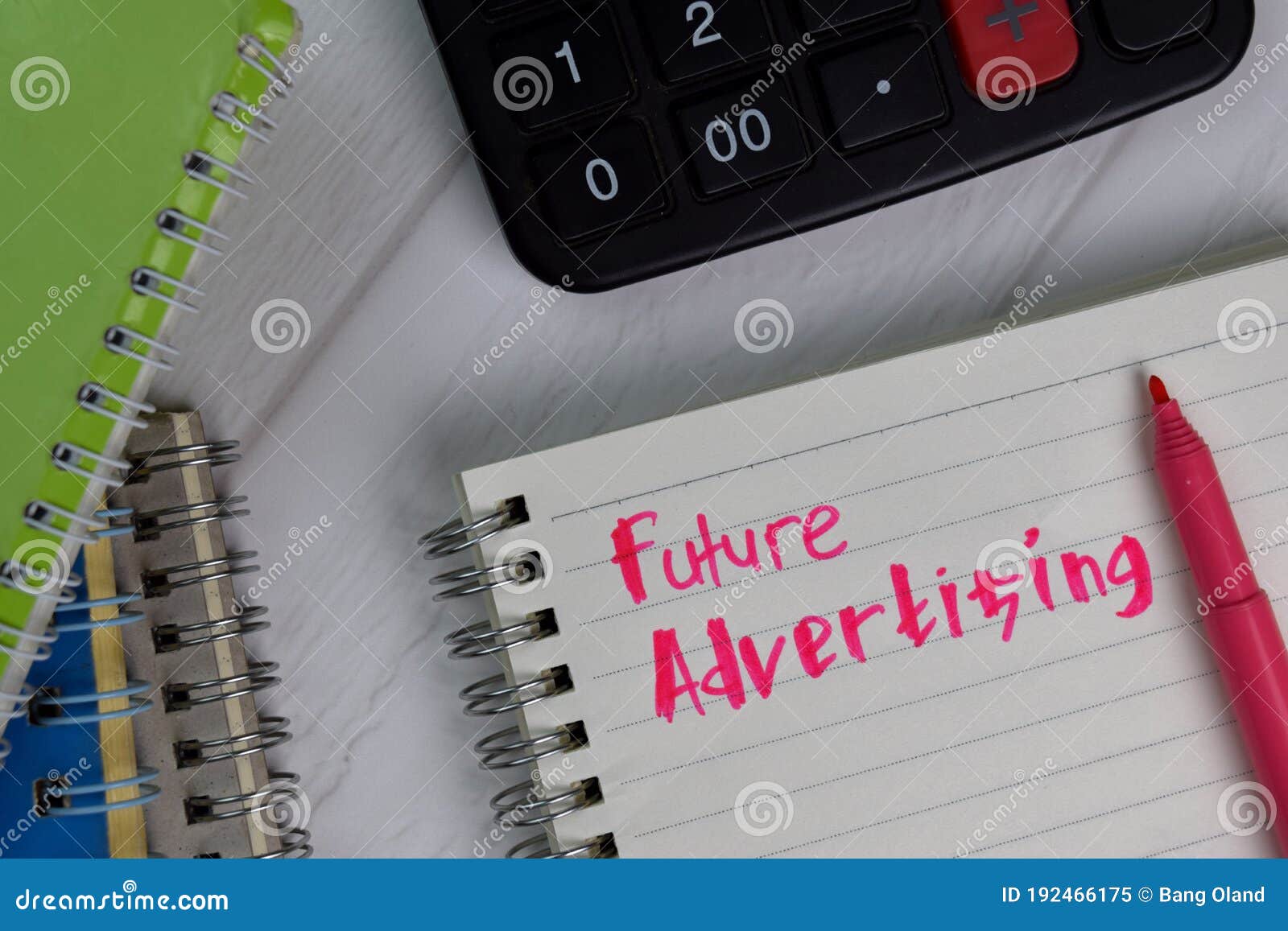 Future Advertising Write on a Book Isolated Wooden Table Stock Image ...