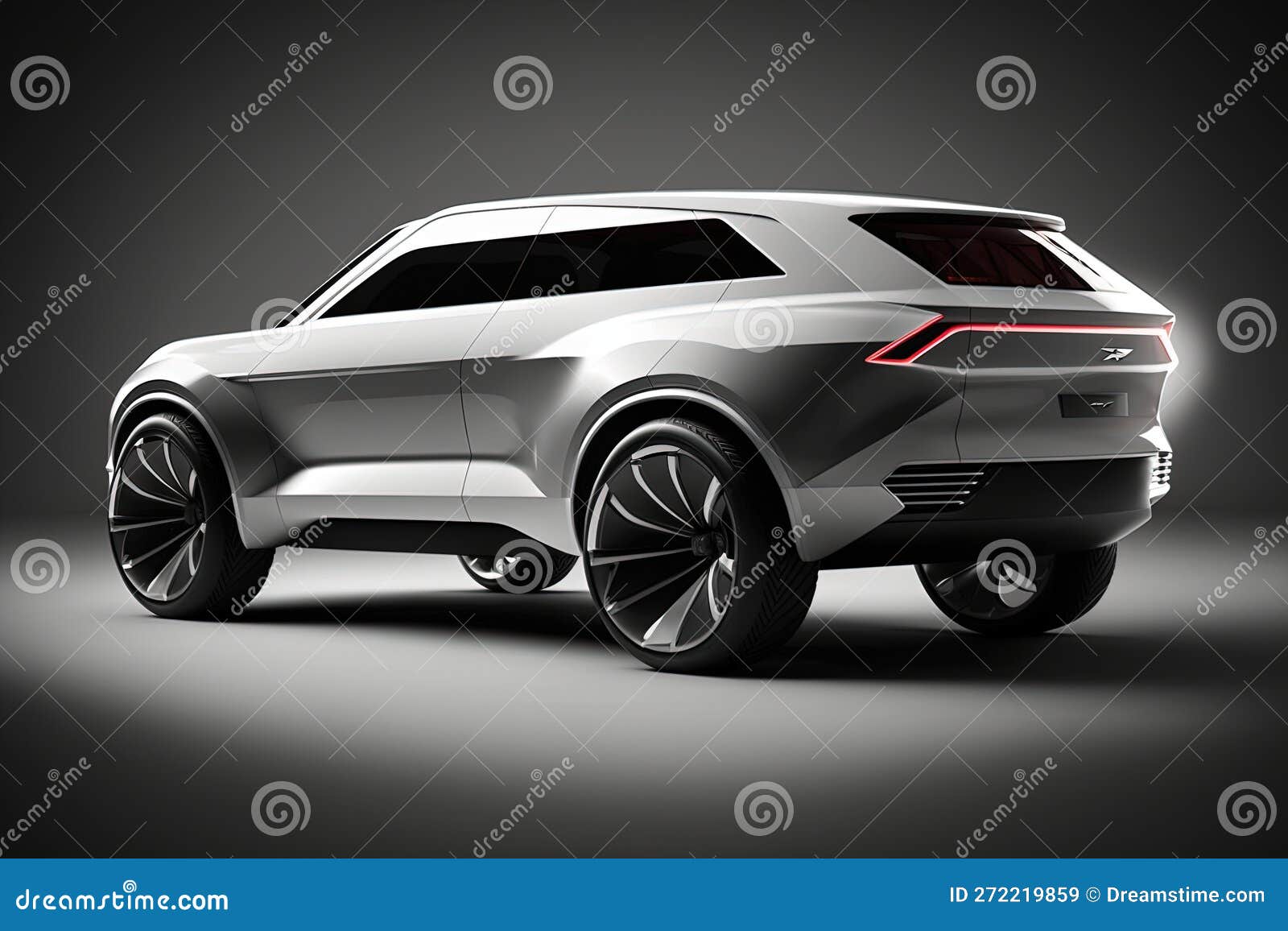 Future Aerodynamic SUV. Generative AI Stock Illustration - Illustration ...