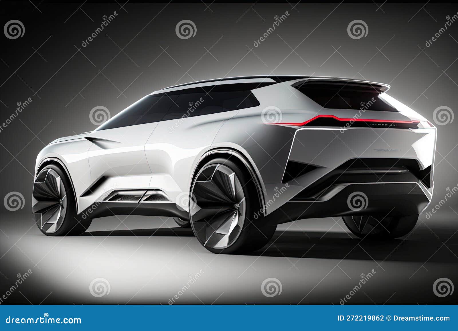Future Aerodynamic SUV. Generative AI Stock Illustration - Illustration ...