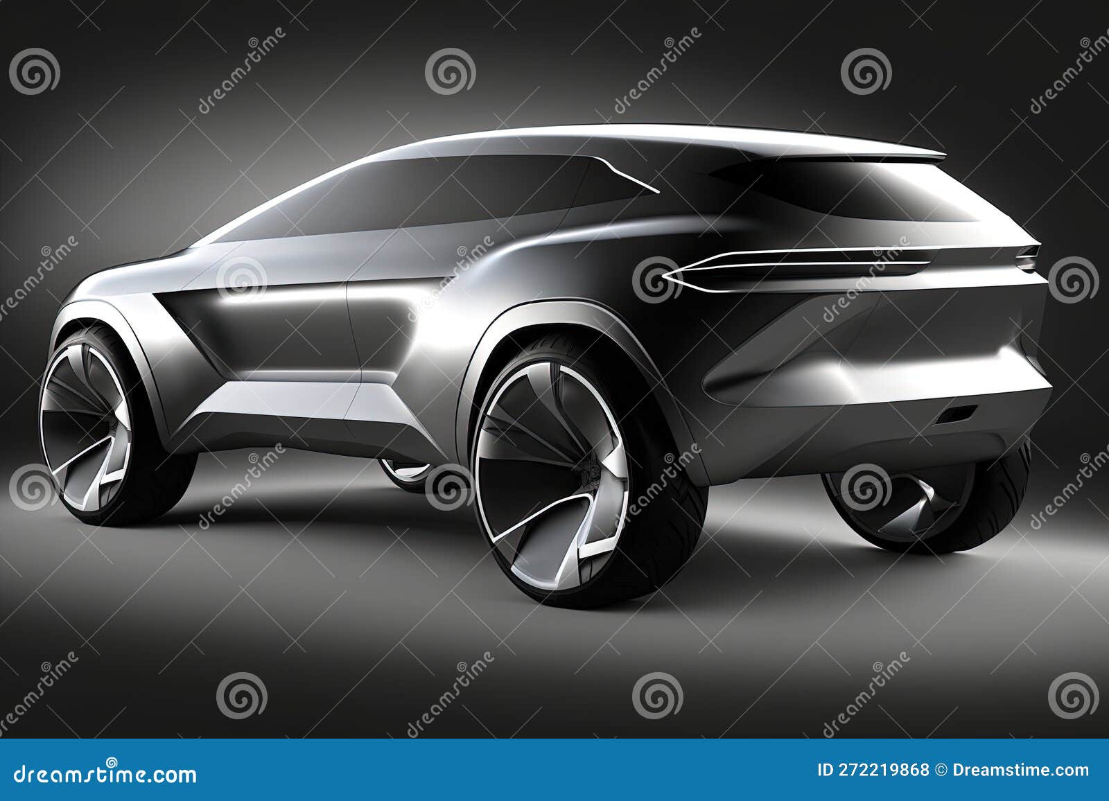 Future Aerodynamic SUV. Generative AI Stock Illustration - Illustration ...