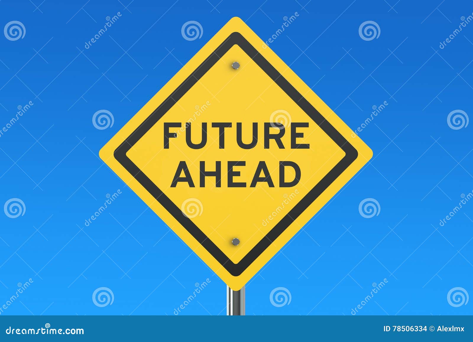 Future Ahead road sign stock illustration. Illustration of roadsign ...