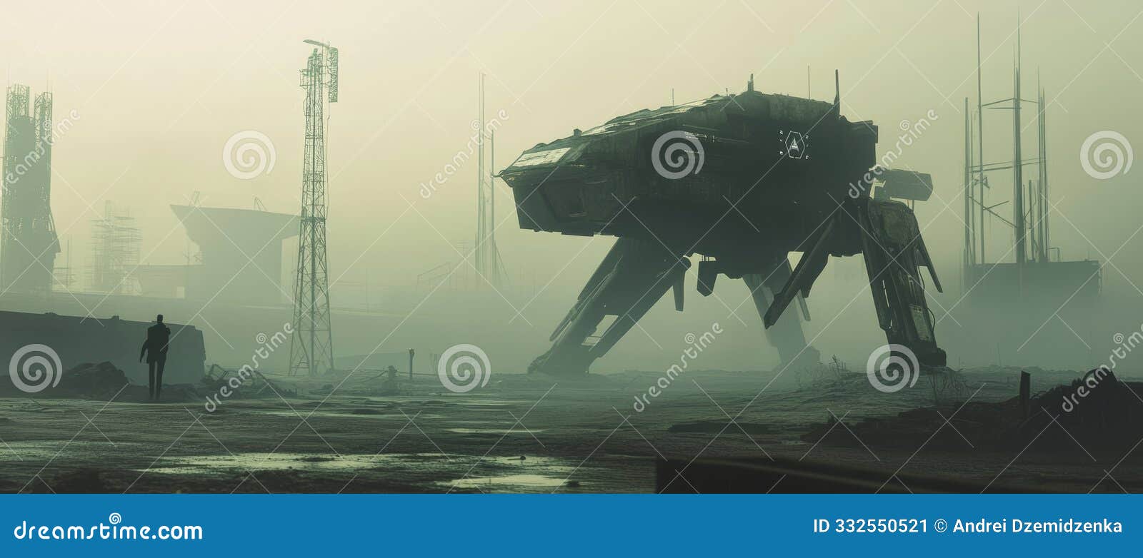Future Apocalypse Image with Military Robots Destroying Cities and ...