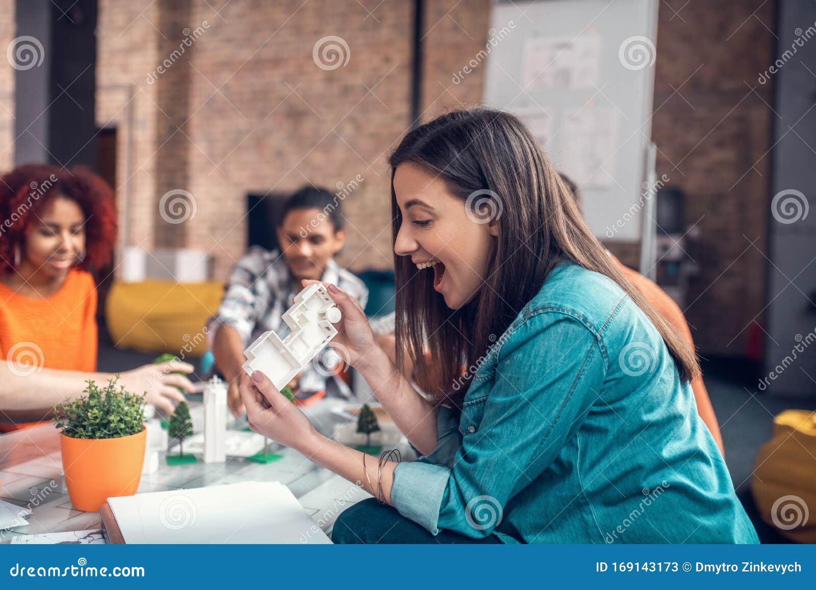 Future Architects Feeling Involved in Their Construction Project Stock ...