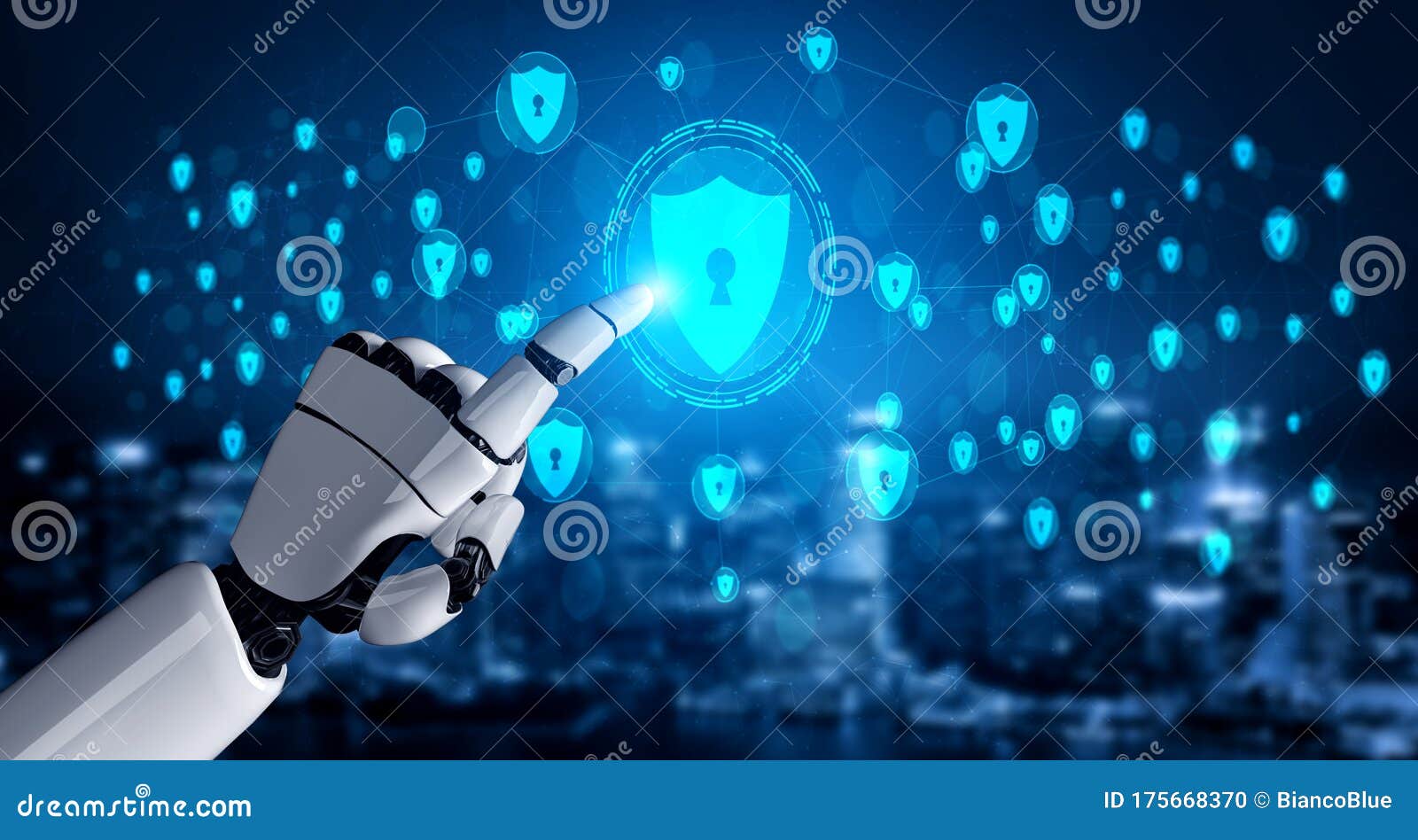 Future Artificial Intelligence Robot and Cyborg Stock Photo - Image of ...