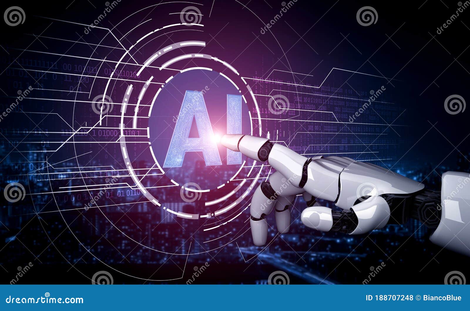 Future Artificial Intelligence Robot and Cyborg Stock Photo - Image of ...