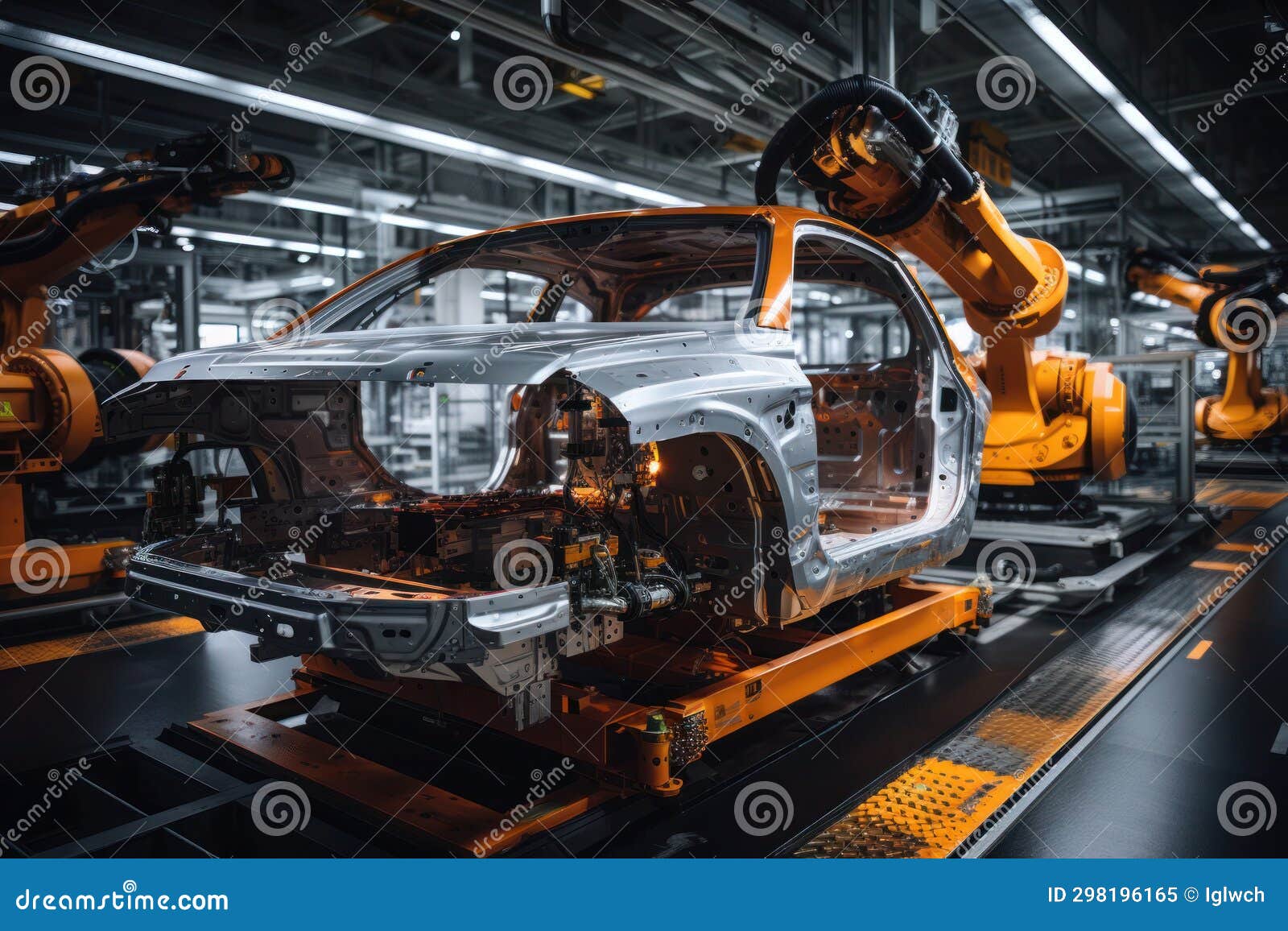 The Future of Automobile Manufacturing Stock Image - Image of ...