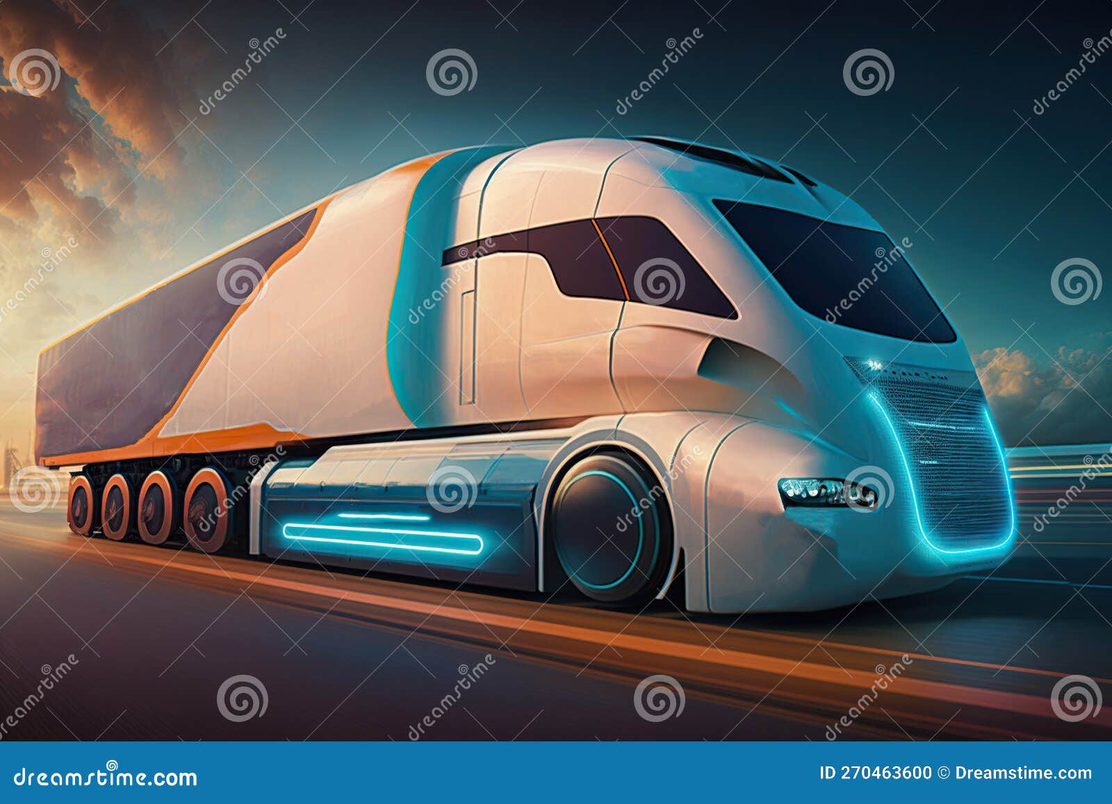 Autonomus Cargo Transportation Created with Generative AI Technology ...
