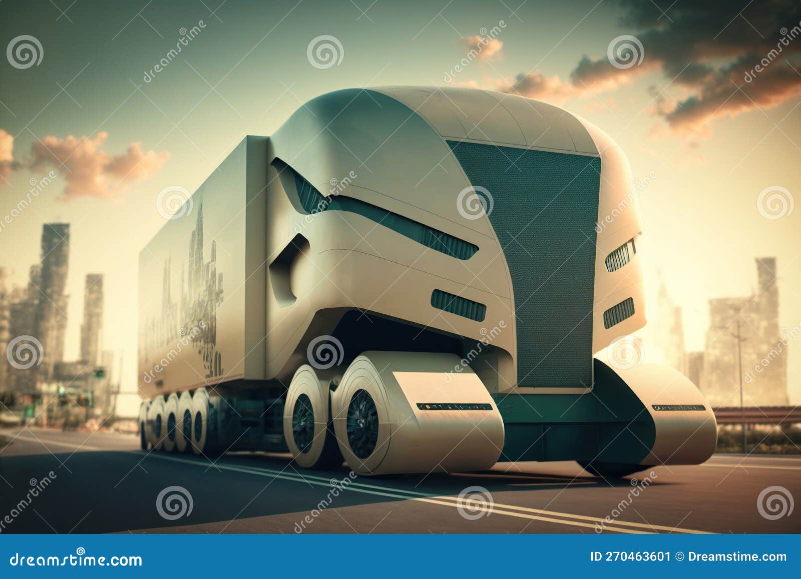 Autonomus Cargo Transportation Created with Generative AI Technology ...