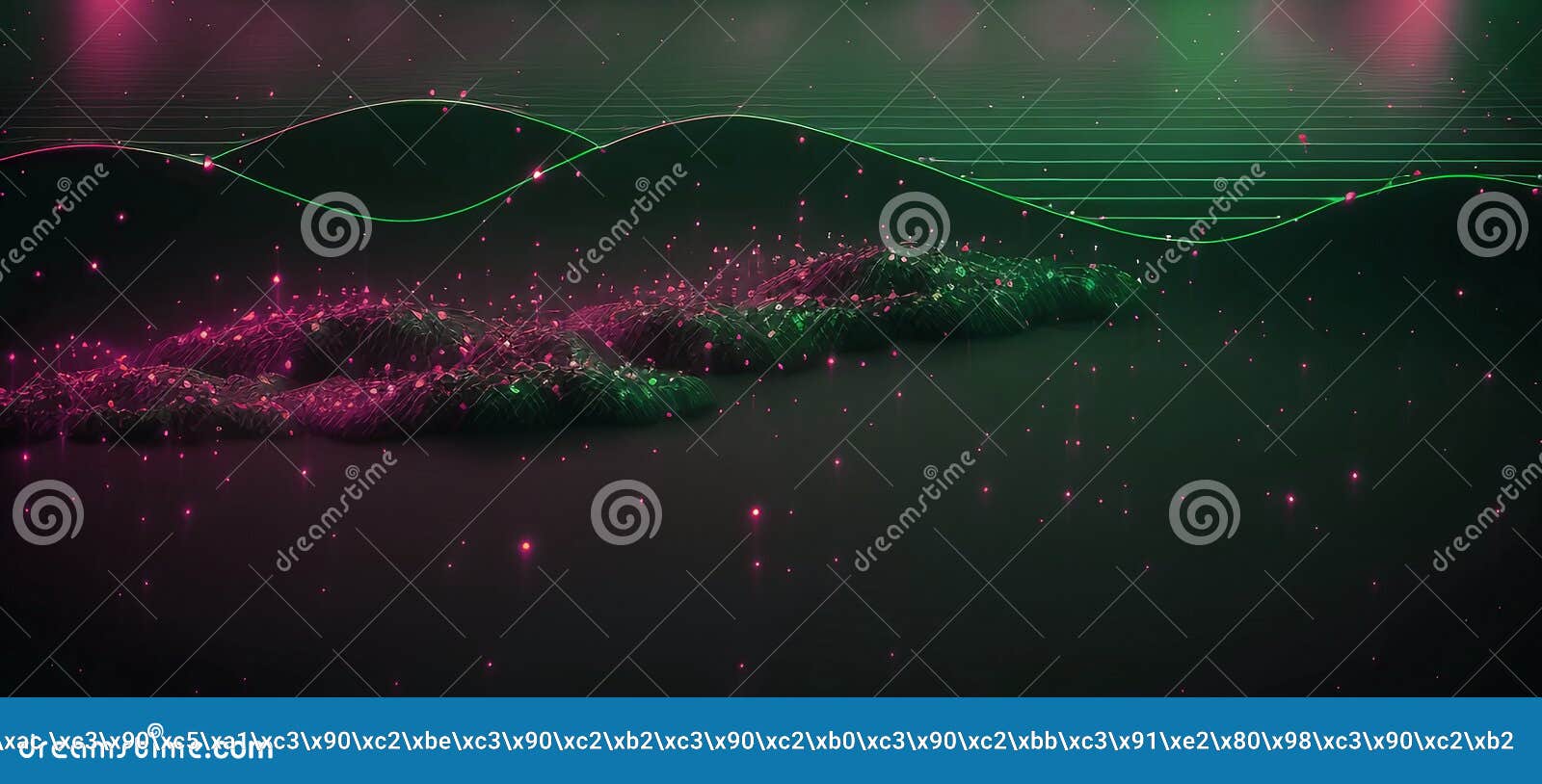 Future Backdrop with Lighting. Colorful Sound Wave Background Stock ...