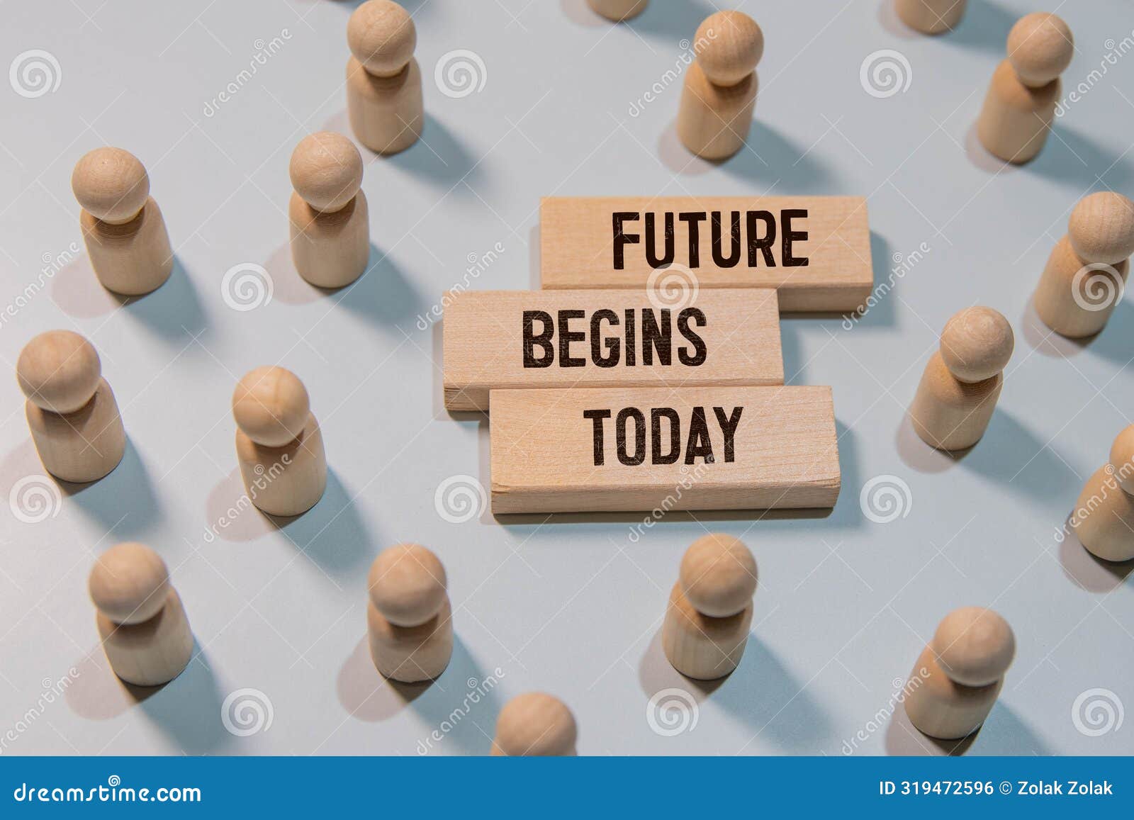 Future Begins Today is Shown Using a Text Stock Photo - Image of list ...