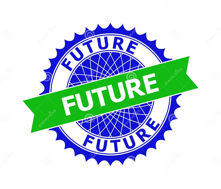 FUTURE Bicolor Clean Rosette Template for Watermarks Stock Illustration ...