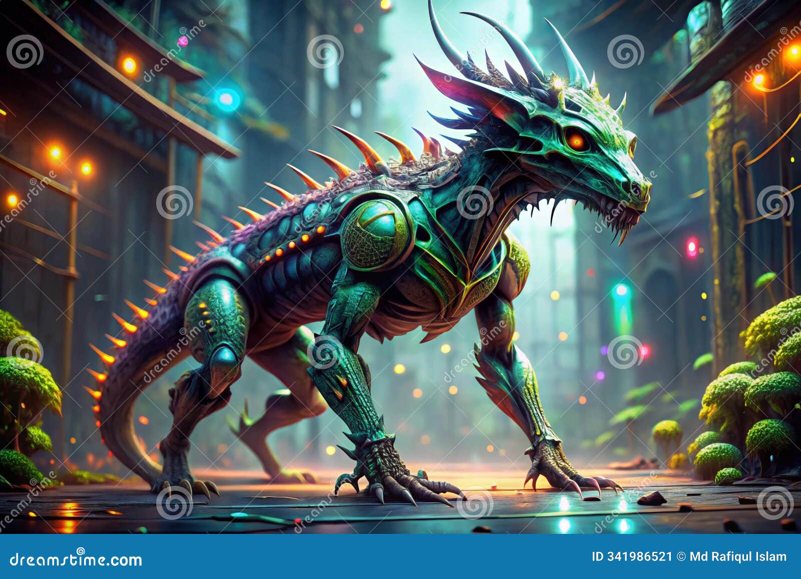 Future Bioengineered Hybrid Creatures Stock Illustration - Illustration ...