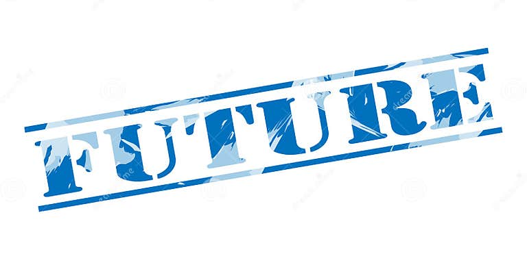 Future blue stamp stock illustration. Illustration of stamp - 97576549