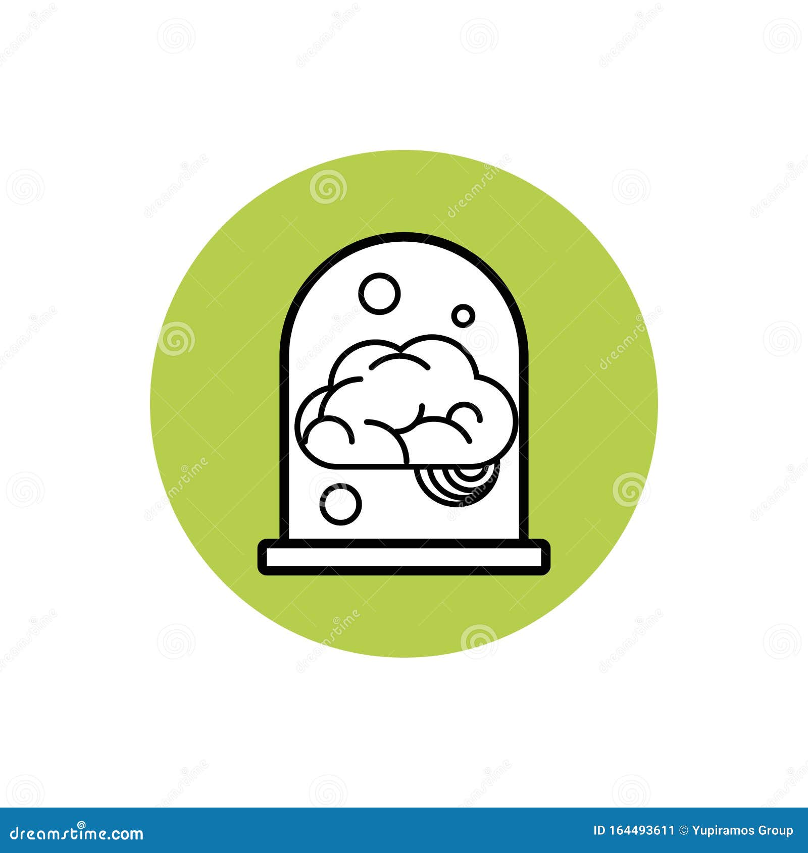 Future Brain Icon Inside Sphere Icon Block Design Stock Vector ...