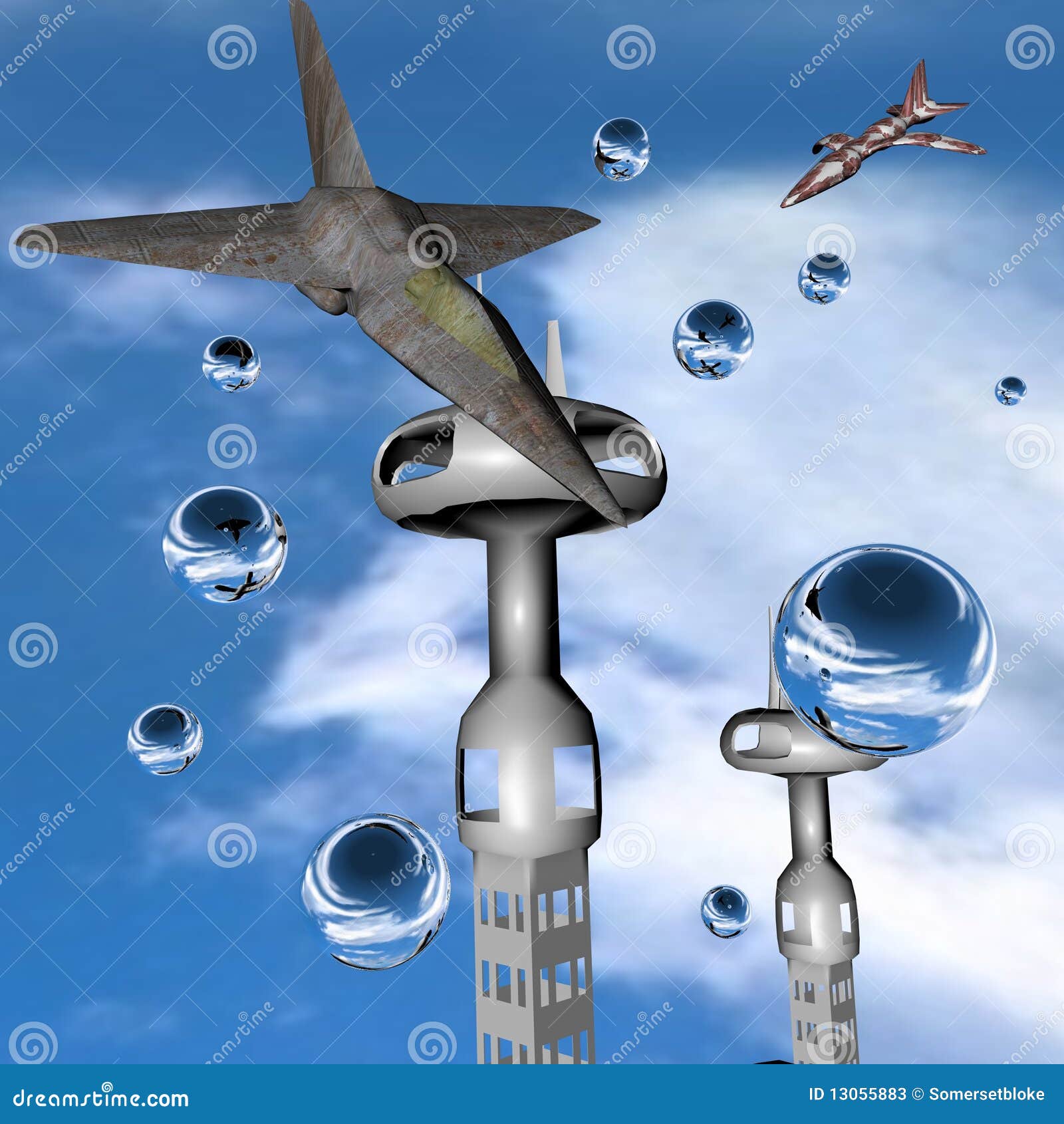 Future bubbles stock illustration. Illustration of grey - 13055883