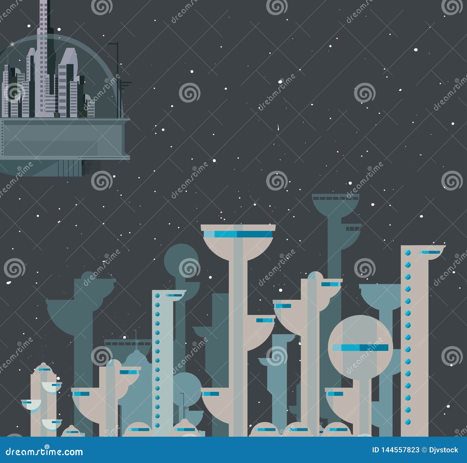 Future Building Architecture Stock Illustration - Illustration of ...
