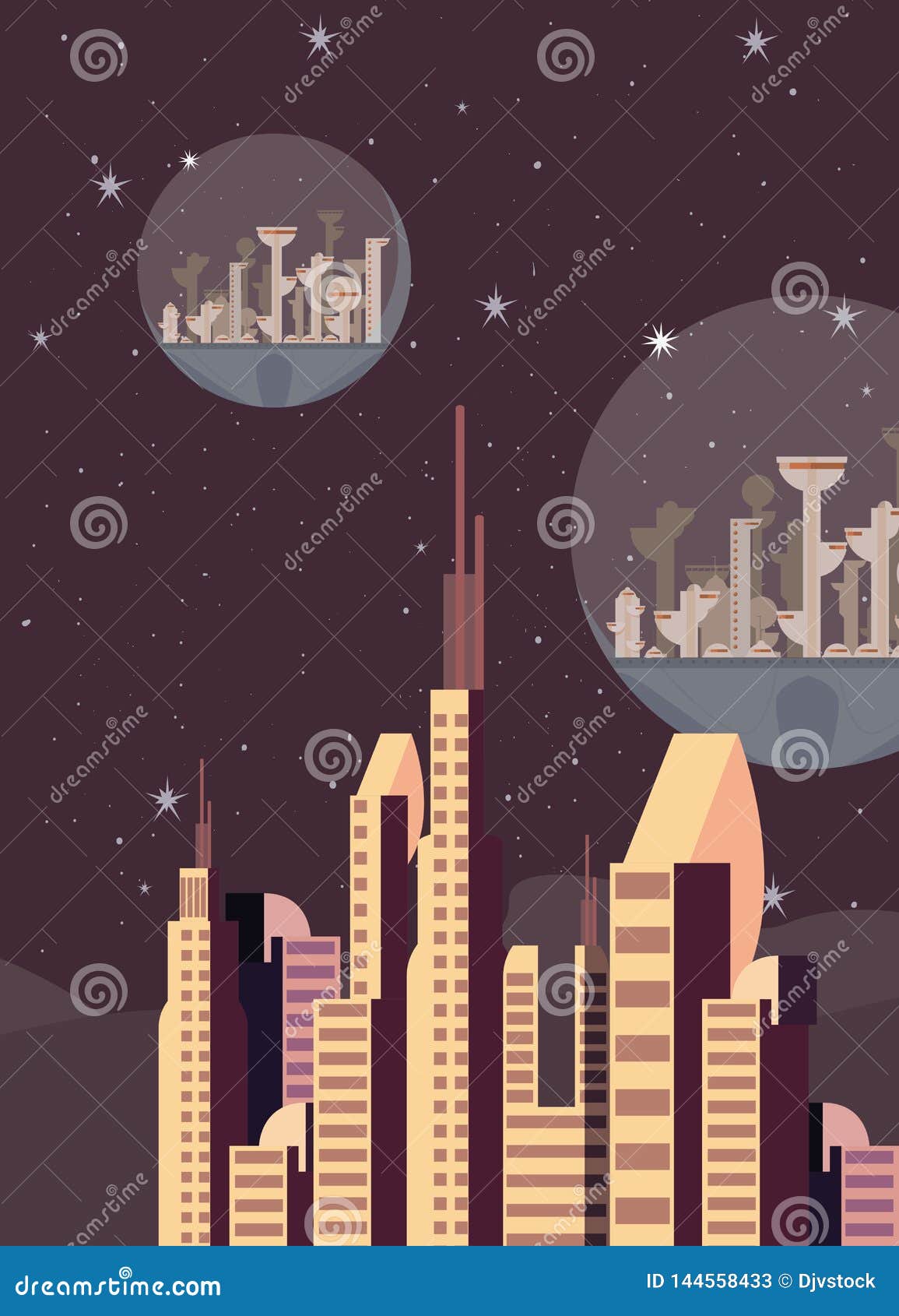Future Building Architecture Stock Illustration - Illustration of ...