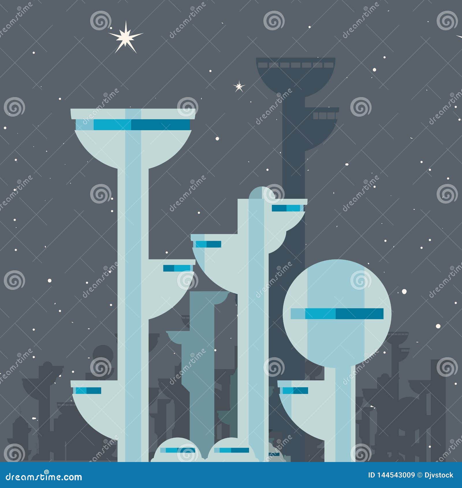 Future Building Architecture Stock Illustration - Illustration of ...