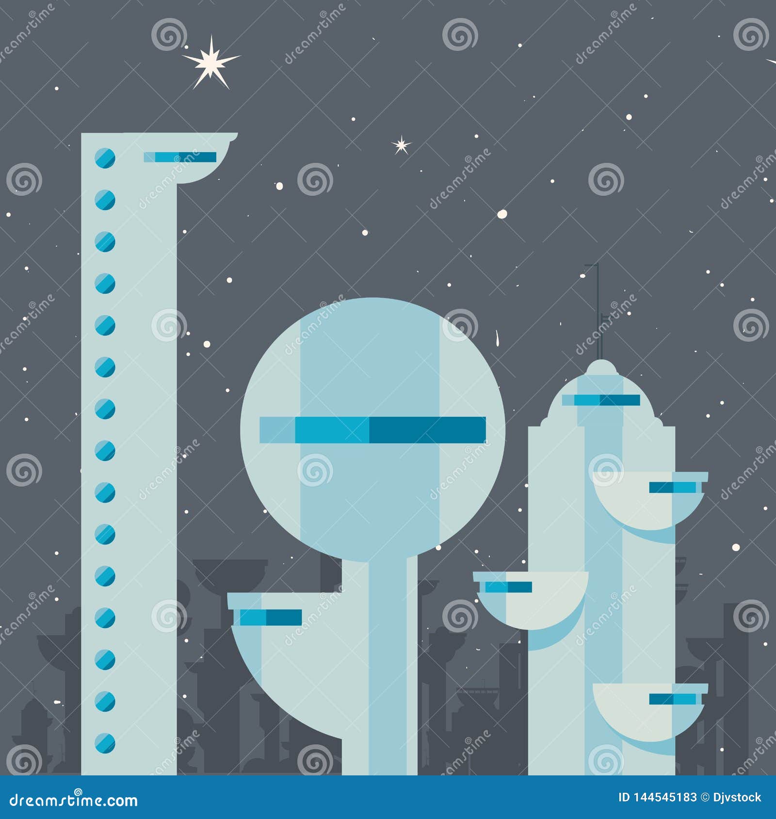 Future Building Architecture Stock Illustration - Illustration of ...