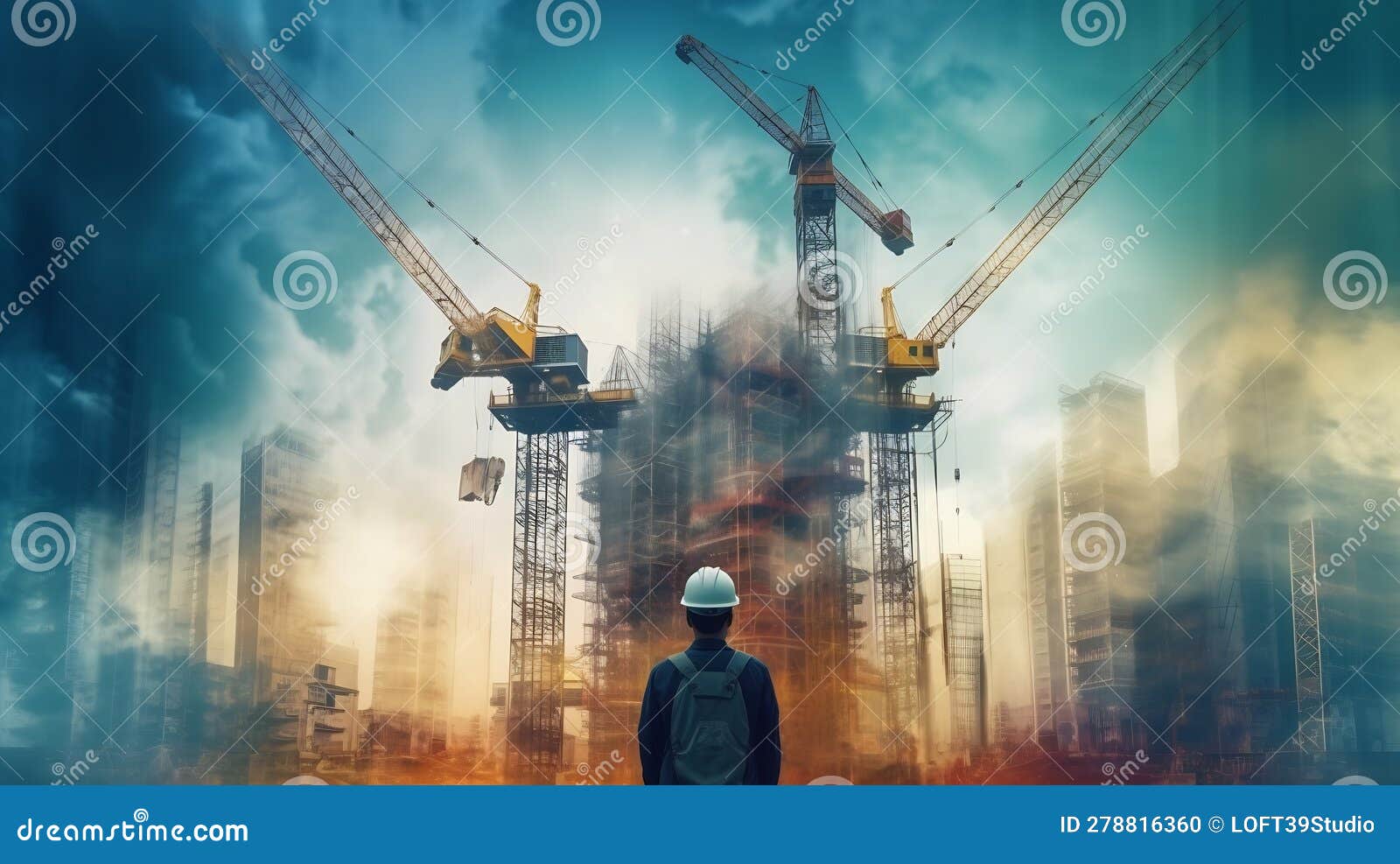 1Future_building_construction_engineering_project Stock Illustration ...