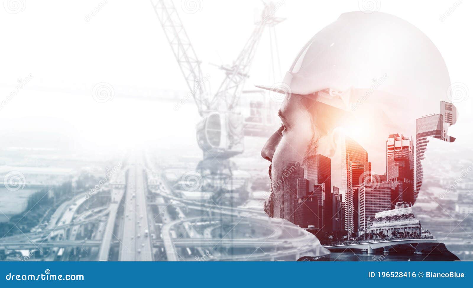 Future Building Construction Engineering Project. Stock Photo - Image ...