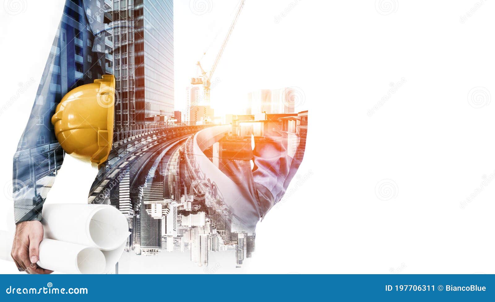 Future Building Construction Engineering Project. Stock Image - Image ...