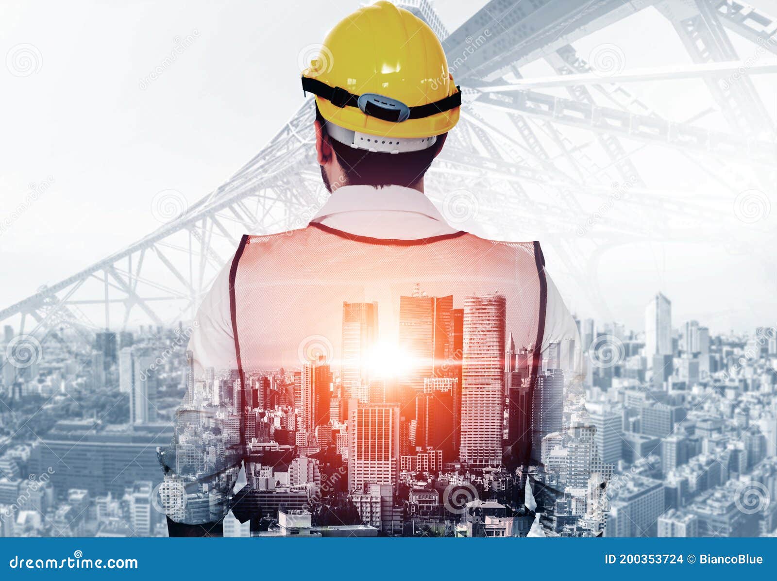 Future Building Construction Engineering Project. Stock Illustration ...