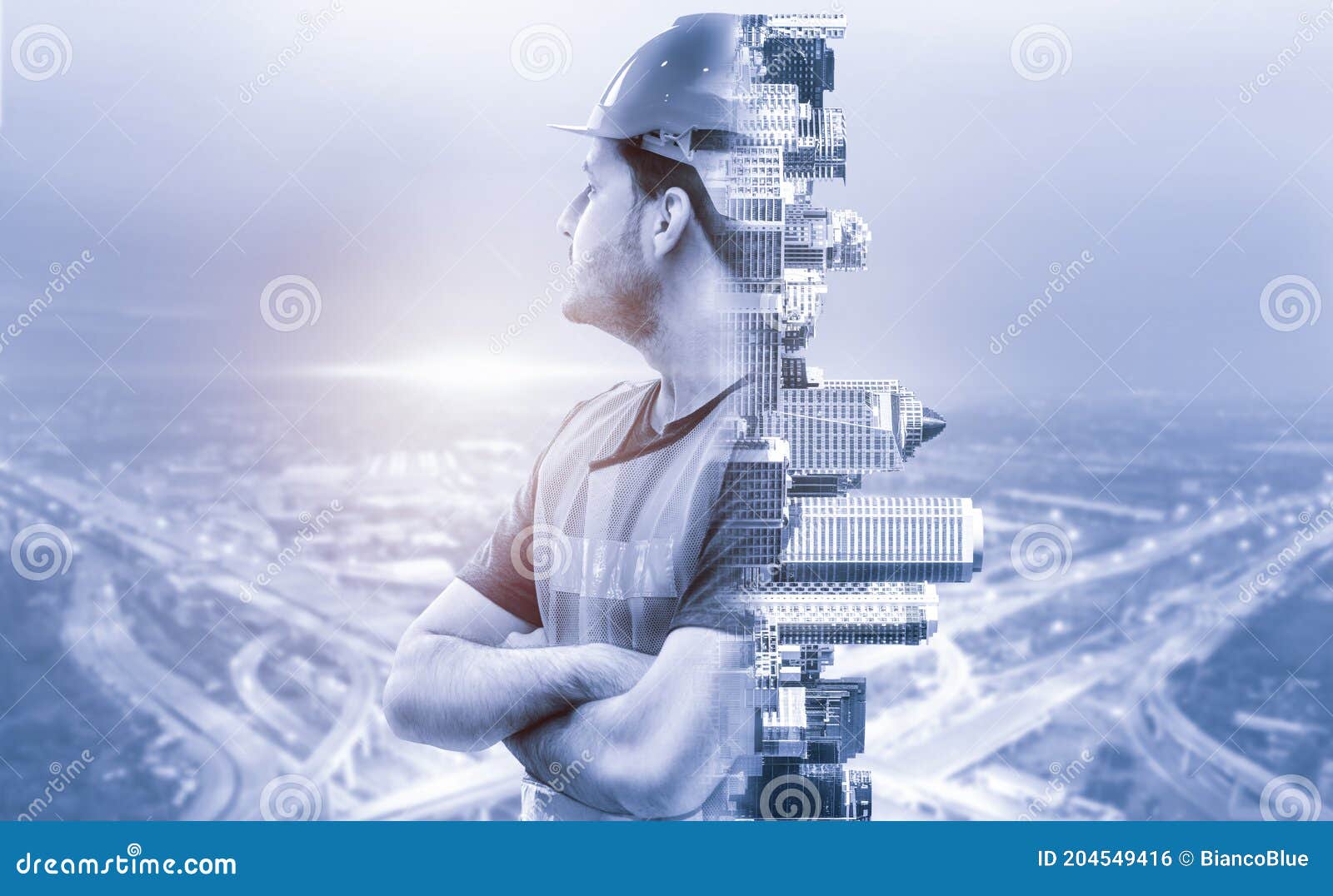 Future Building Construction Engineering Project. Stock Photo - Image ...