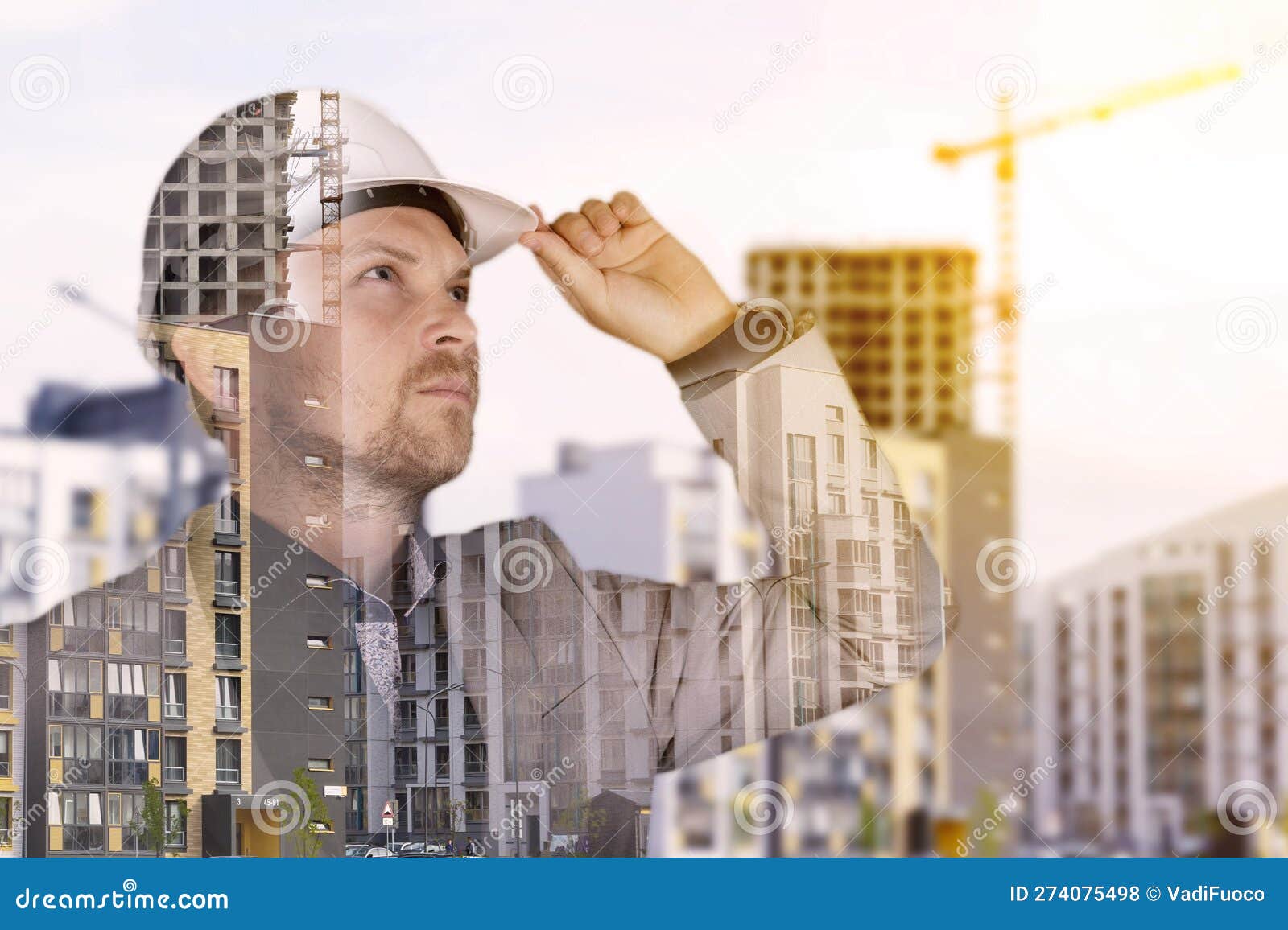 Future Building Construction Engineering Project Concept with Double ...