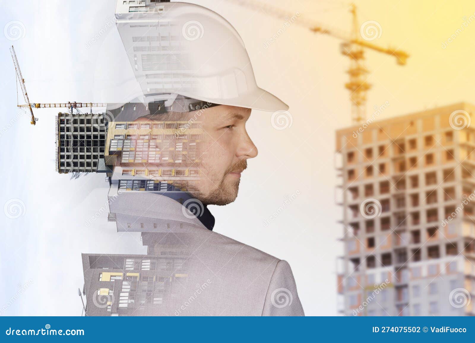 Future Building Construction Engineering Project Concept with Double ...