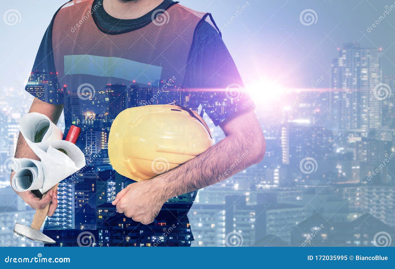 Future Building Construction Engineering Project Stock Image - Image of ...