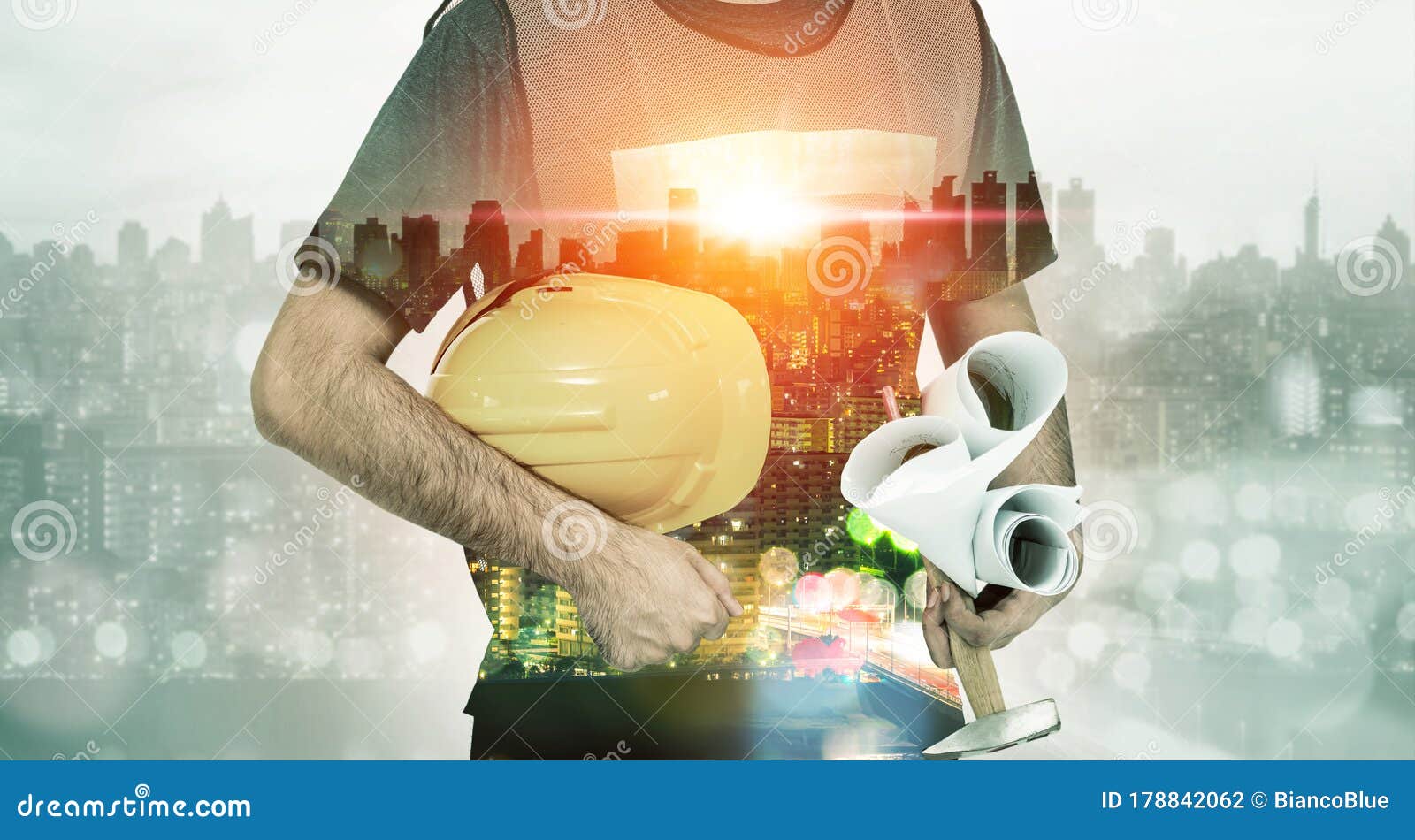 Future Building Construction Engineering Project Stock Photo - Image of ...