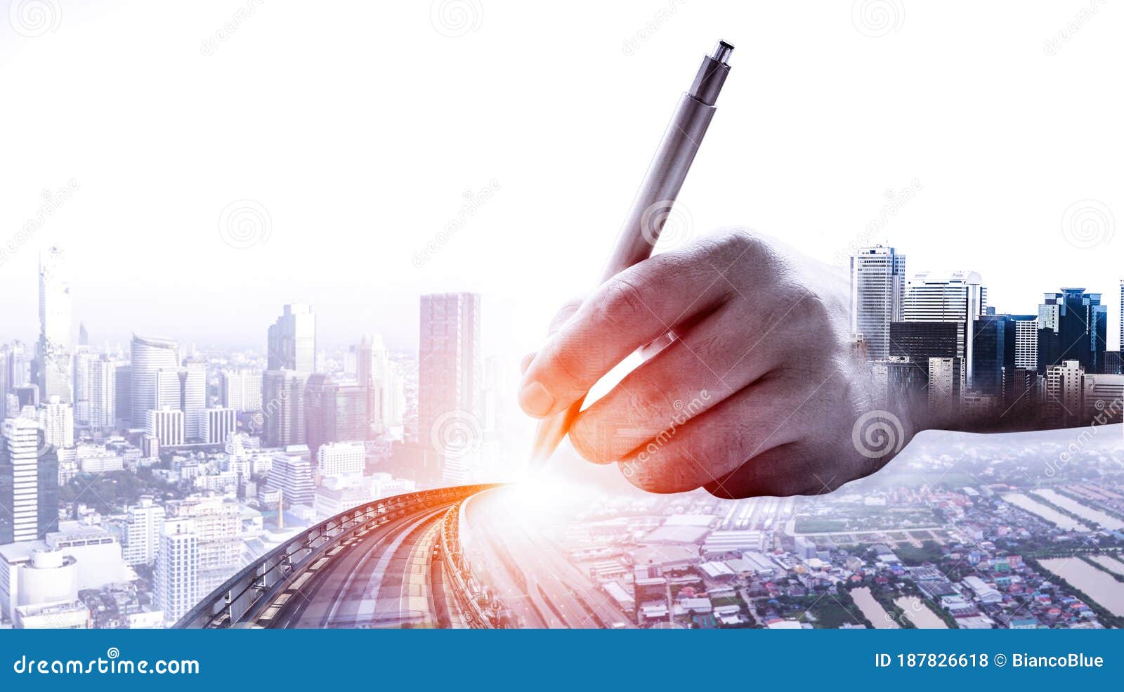 Future Building Construction Engineering Project Stock Illustration ...