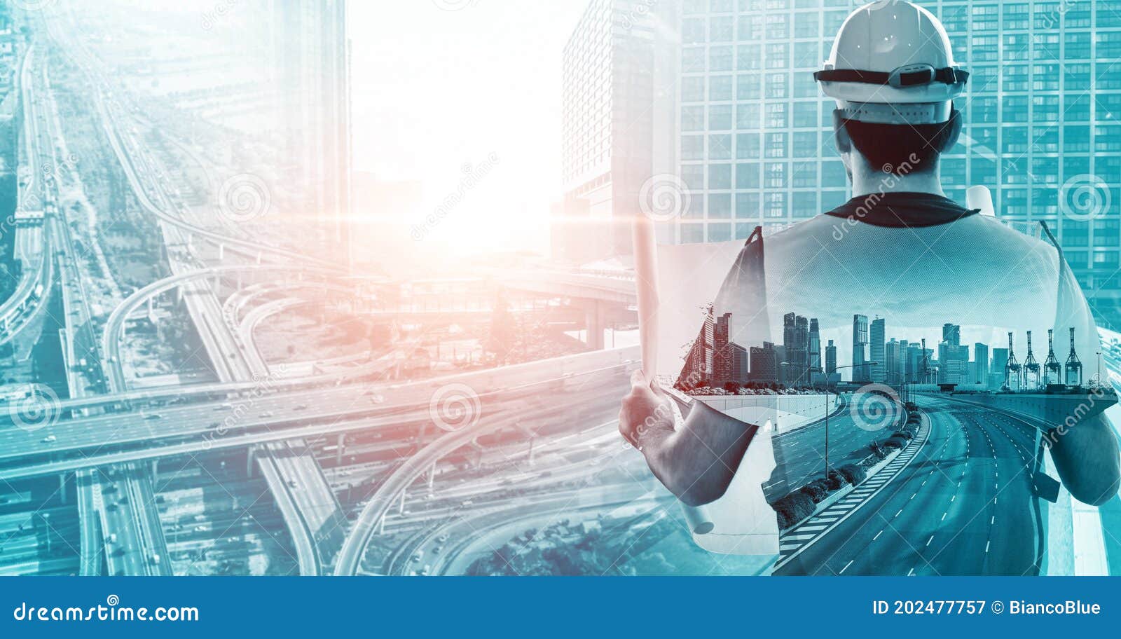 Future Building Construction Engineering Project. Stock Image - Image ...