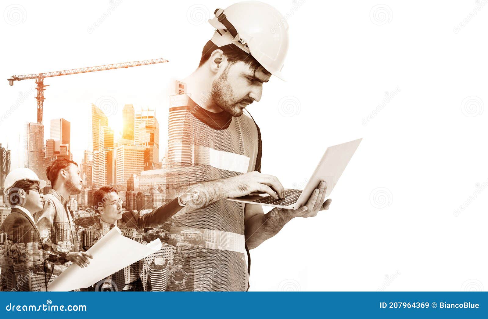 Future Building Construction Engineering Project. Stock Image - Image ...