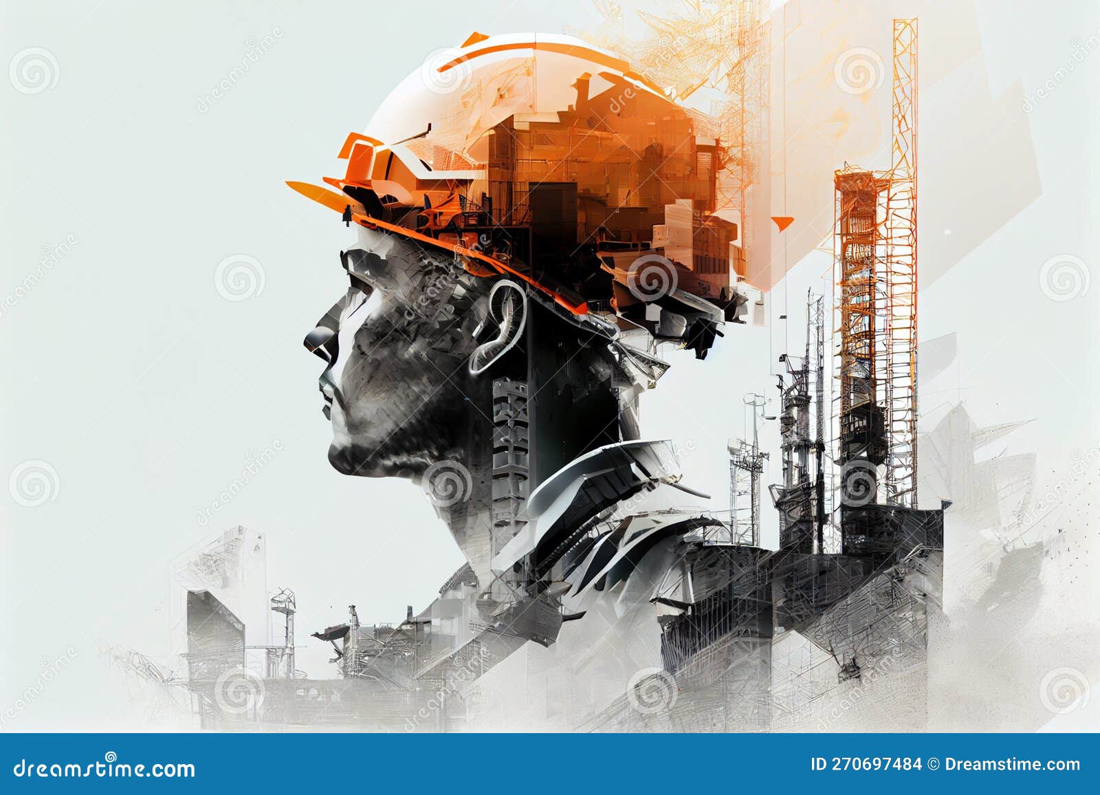 Future Building Construction Engineering Project Concept with Double ...