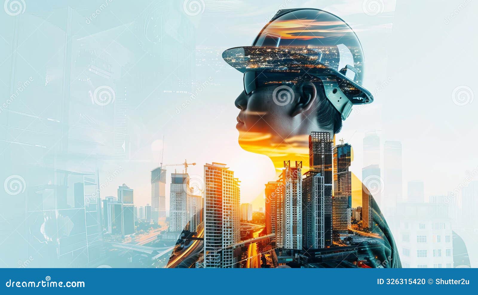 Future Building Construction Engineering Project Concept with Double ...