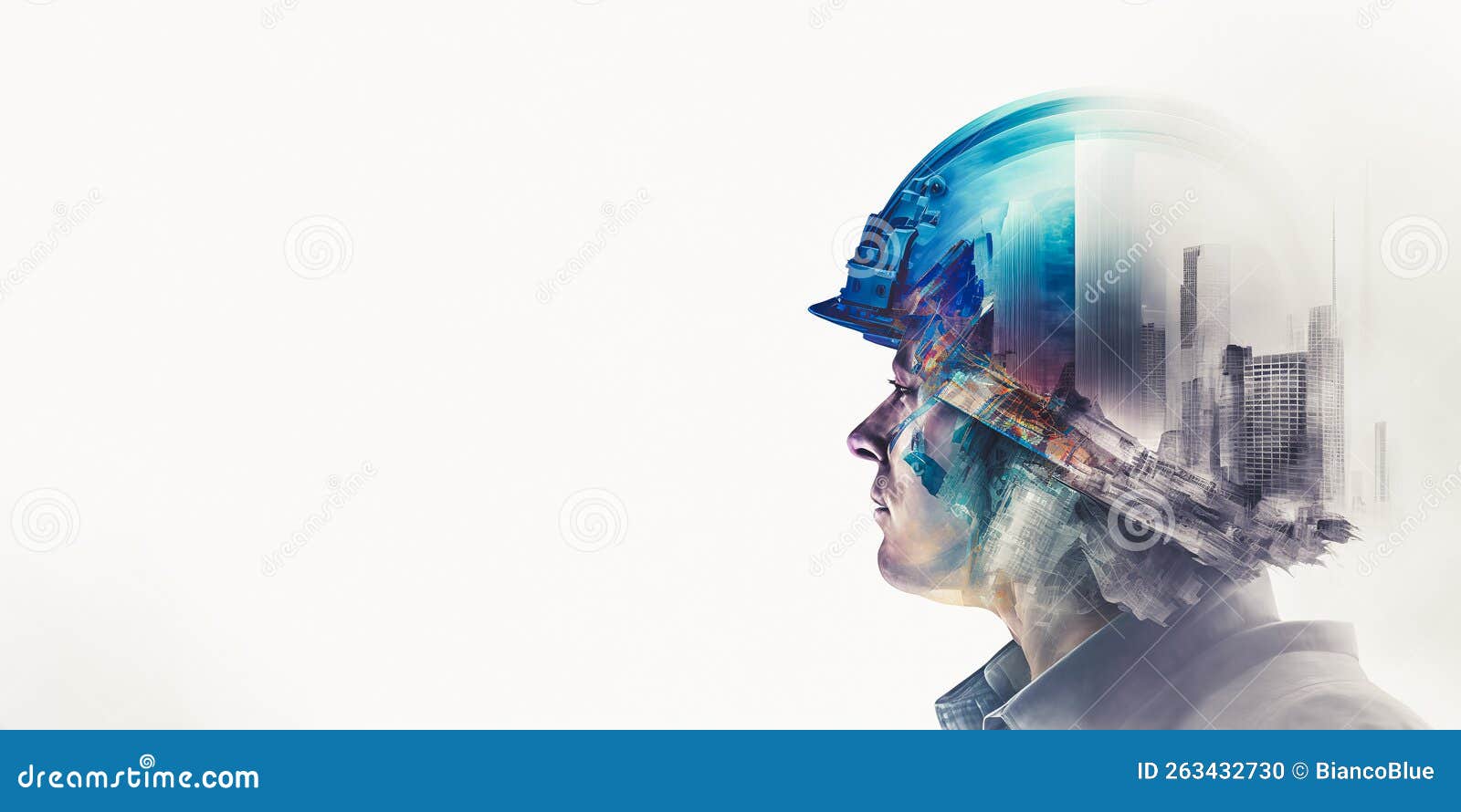 Building Construction Engineering Project Devotion with Double Exposure ...