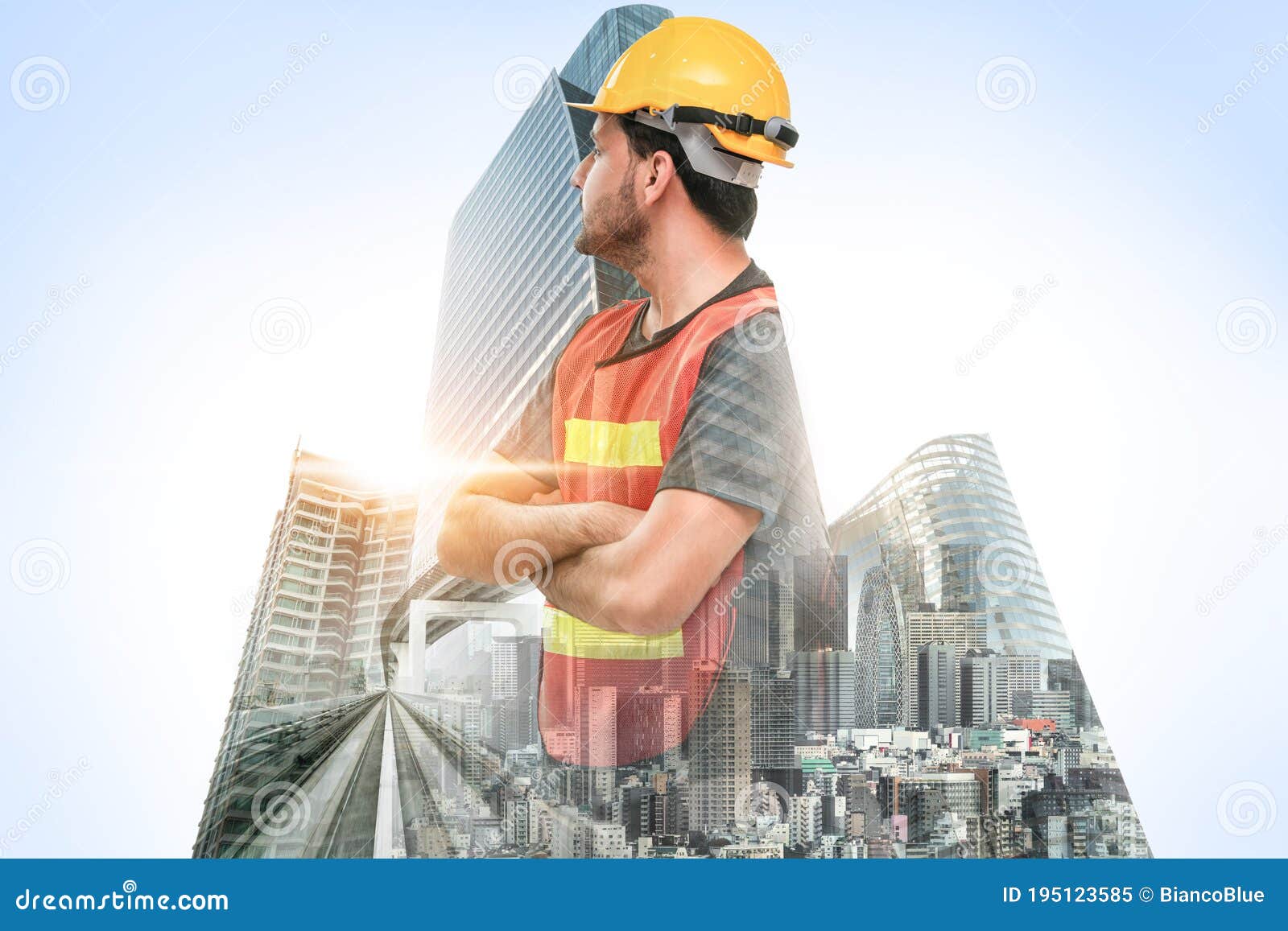 Future Building Construction Engineering Project. Stock Image - Image ...