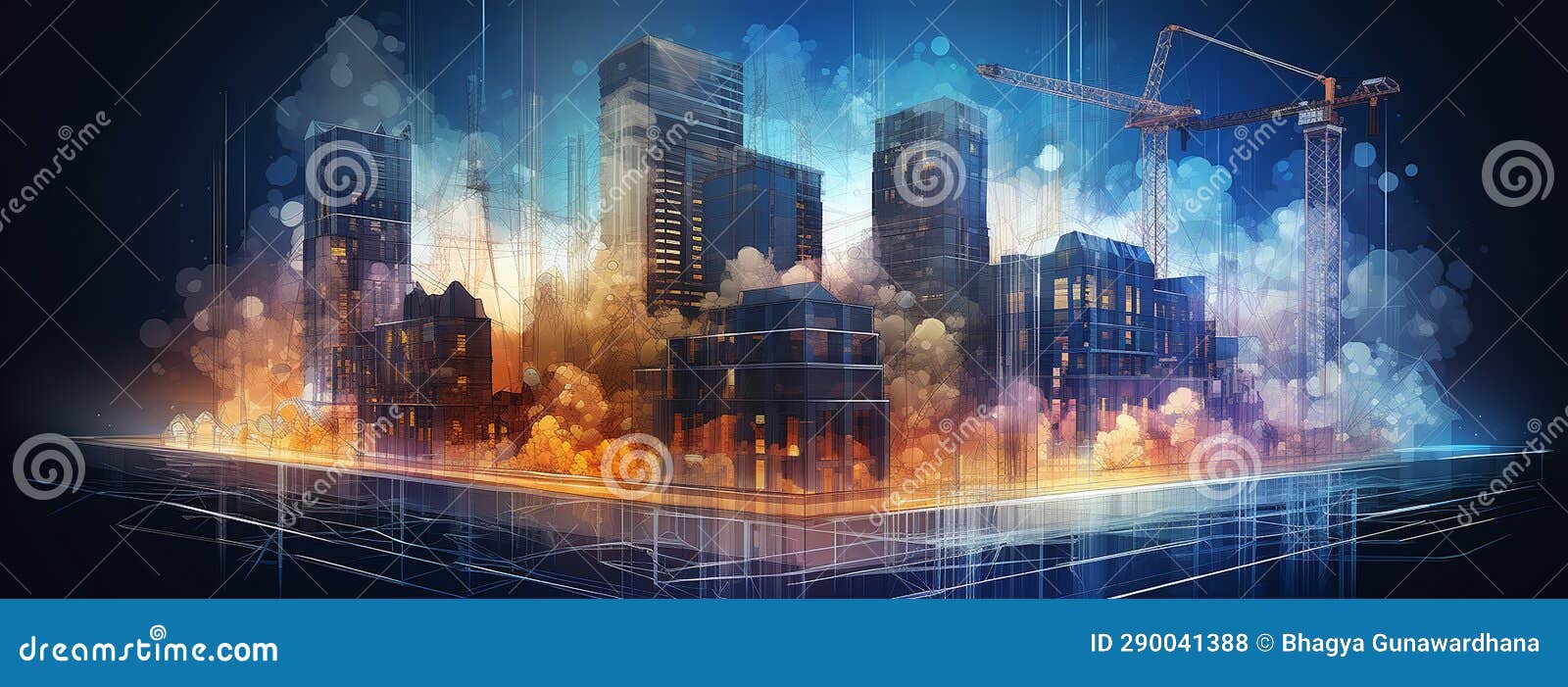 Future Building Construction Stock Illustration - Illustration of ...