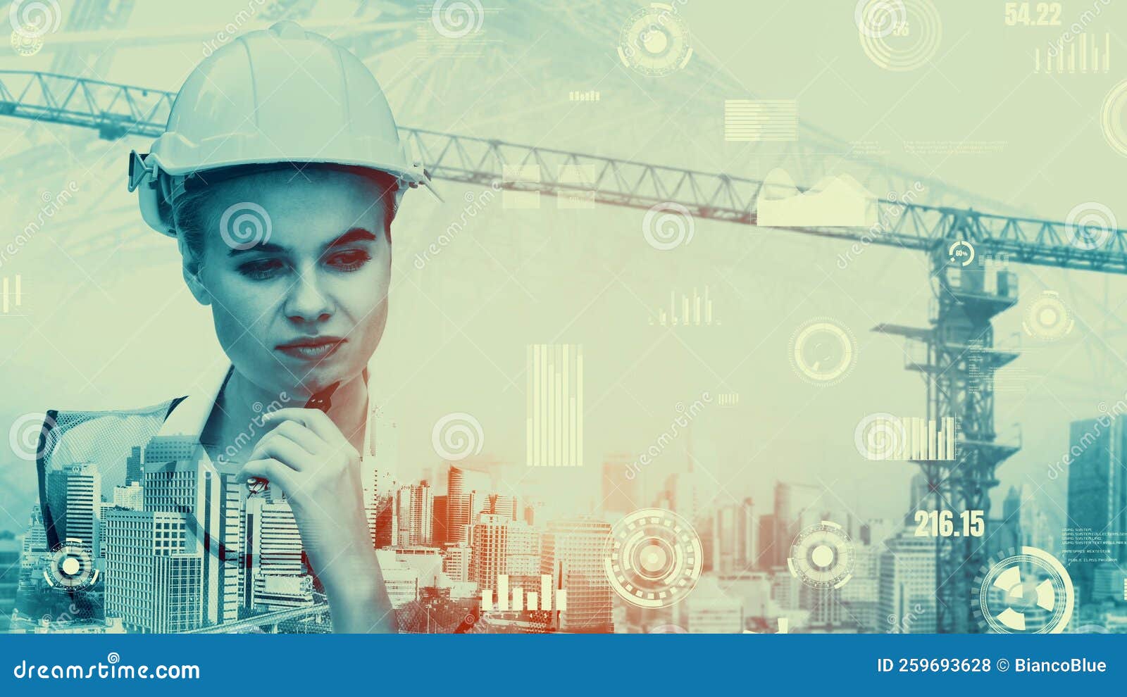 Future Building Construction and Inventive Engineering Project Stock Photo - Image of city ...