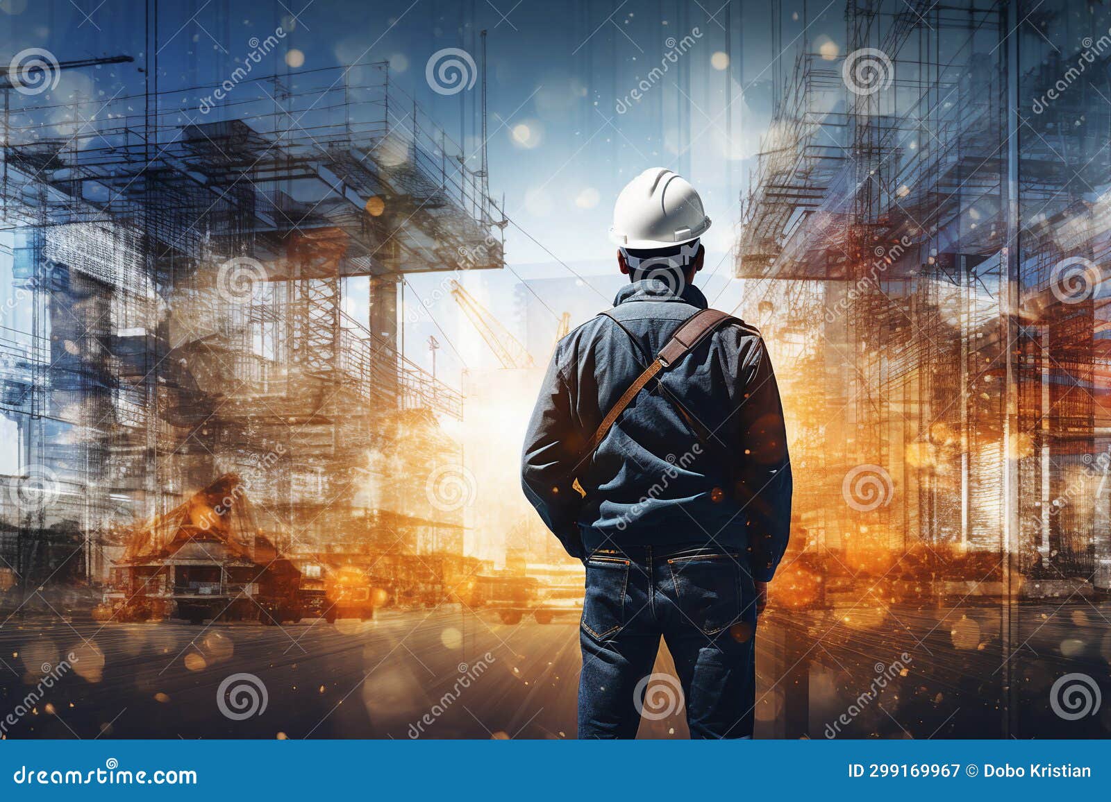 Future Building Constructor Engineer Stock Illustration - Illustration ...