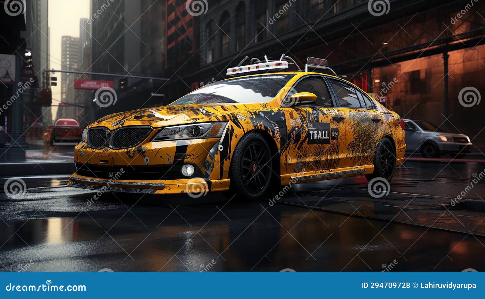 Future Cab Concept Art stock illustration. Illustration of models ...