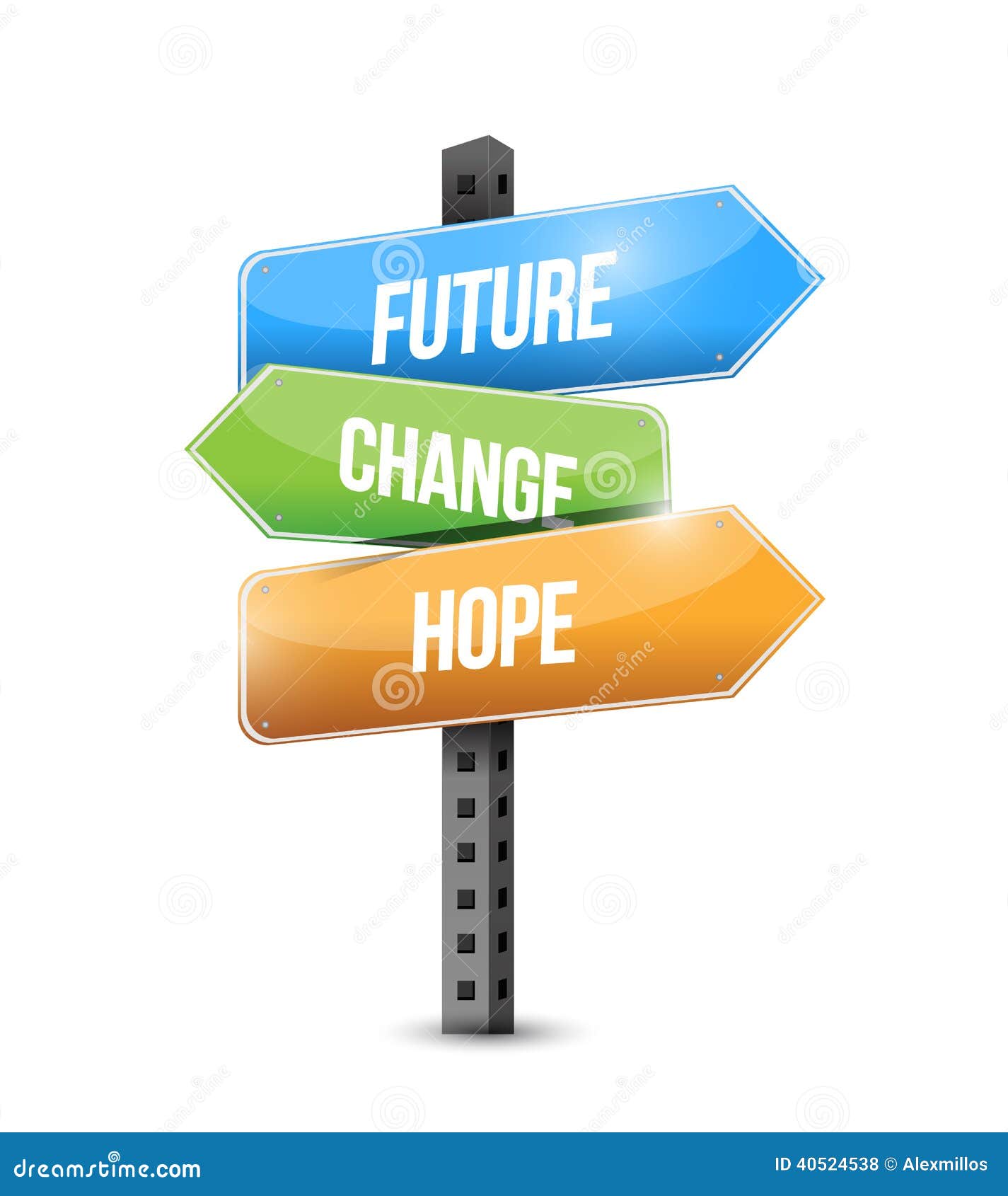 Future, Change and Hope Sign Illustration Stock Illustration ...